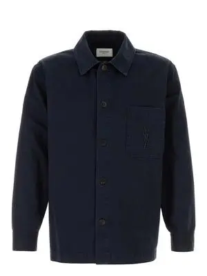 Saint Laurent Saint Laurent Men's 100% Cotton Shirt Blue