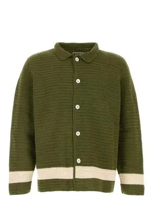 BODE Bode Crochet Marsh Shirt Green