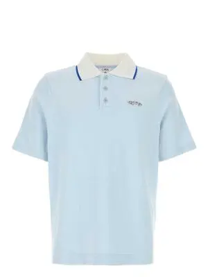 Casablanca Velvet Polo Shirt - Light Blue