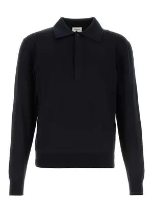 SAINT LAURENT Saint Laurent Midnight Silk-Blend Polo Shirt