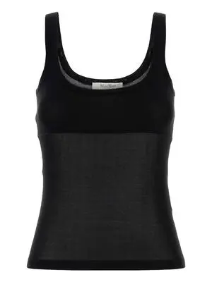 Max Mara Viscose Blend Tank Top - Black
