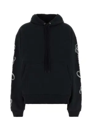 Balenciaga Oversized Cotton Sweatshirt With Graphic Detailing - Black