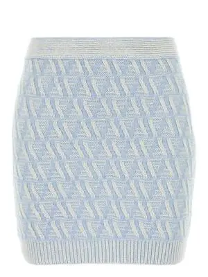 Fendi Embroidered Silk-blend Mini Skirt - Printed