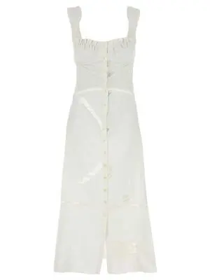 MARINE SERRE 100% Cotton Dress - White