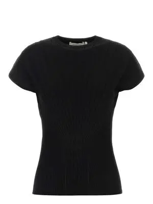 Sportmax SPORTMAX Samba Viscose-Blend Ribbed Mini Top Black