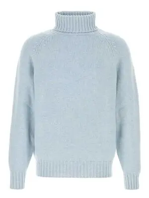UMIT BENAN UMIT BENAN 100% Cashmere Turtleneck Sweater Light Blue