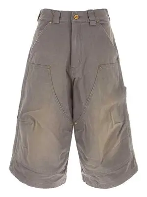 WILLY CHAVARRIA Denim Bermuda Shorts - Grey