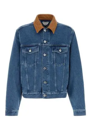 BOTTEGA VENETA Bottega Veneta Denim Trucker Jacket With Leather Collar
