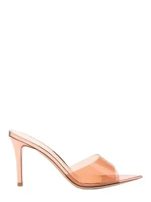 GIANVITO ROSSI Pointed Toe Plexi Stiletto Sandals - Rosa