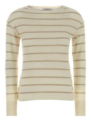 Max Mara MAX MARA Tabella Striped Cashmere-Blend Sweater Stripped