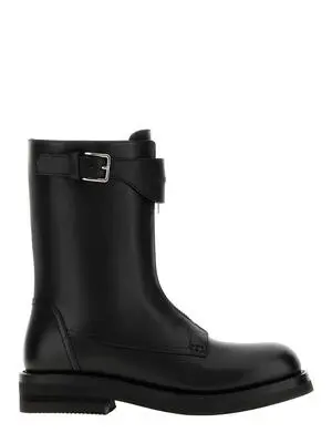 Alexander McQueen Calf Leather Chelsea Boots With Rubber Sole - Black