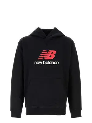 NEW BALANCE Cotton Pullover Hoodie - Black