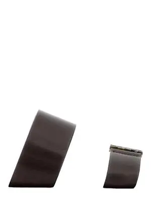 Saint Laurent Leather Slip-on Slides - Brown