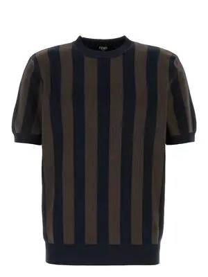 FENDI Fendi Embroidered Knit T-Shirt