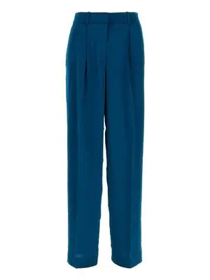 Michael Kors Satin Wide Leg Pants - Blue