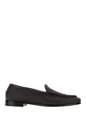 Bottega Veneta Silenzio Lamb Leather Loafers - Brown