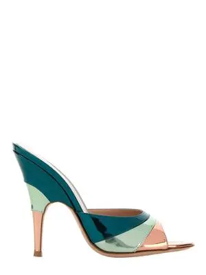 GIANVITO ROSSI GIANVITO ROSSI Marea Metallic Leather Heeled Sandals