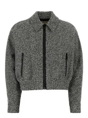 Michael Kors Two-tone Tweed Bomber Jacket - Multicoloured