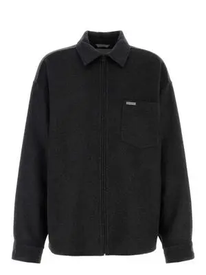 BALENCIAGA BALENCIAGA Charcoal Wool-Blend Jacket
