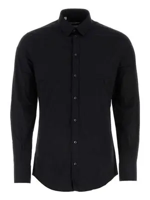 Dolce & Gabbana Stretch Poplin Shirt - Black
