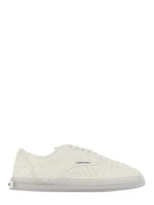 Bottega Veneta Woven Nappa Leather Serena Sneakers - White