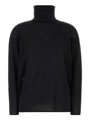 Gucci 100% Silk Knit Turtleneck Sweater - Black