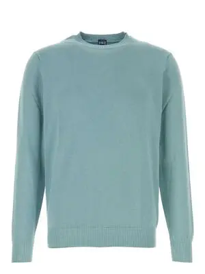 Fedeli FEDELI 100% Cotton Knit Sweater Light Blue