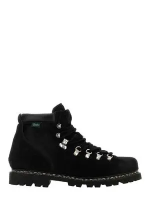 Junya Watanabe Leather Ankle Boots With Hair Detail - Black