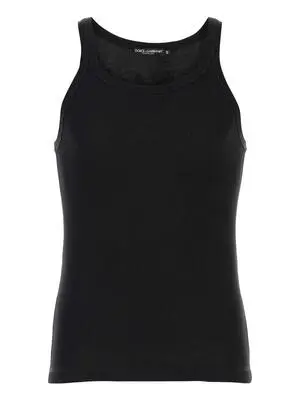 Dolce & Gabbana 100% Cotton Tank Top - Black