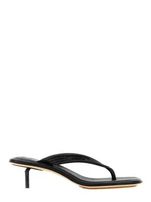 Bottega Veneta Thong Flat Sandals With 5 Cm Heel - Black