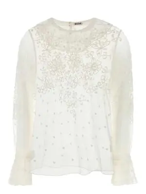 BODE BODE Middlemist Sheer Mesh Blouse