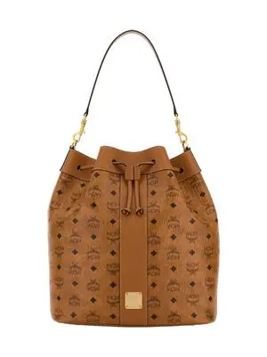 Mcm Large Canvas Dessau Bucket Handbag - Printed