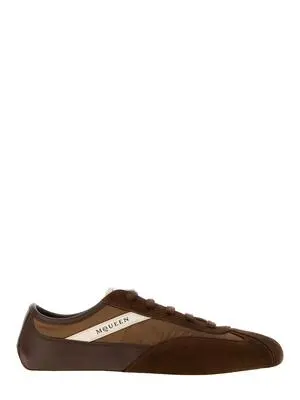 Alexander McQueen Alexander McQueen Suede, Leather & Fabric Lace-Up Sneakers Brown