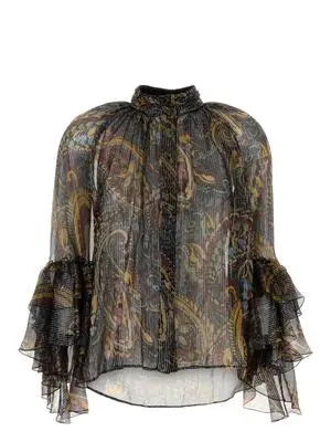 ETRO ETRO Printed Silk-Blend Blouse