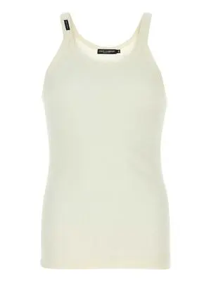 Dolce & Gabbana Cotton Tank Top - White