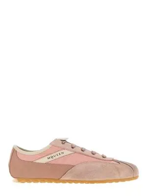 Alexander McQueen Suede And Leather Lace-up Sneakers - Pink