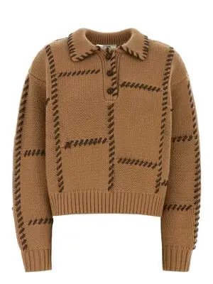 FRAME FRAME Oversized Wool-Cashmere Blend Sweater With Contrast Stitching