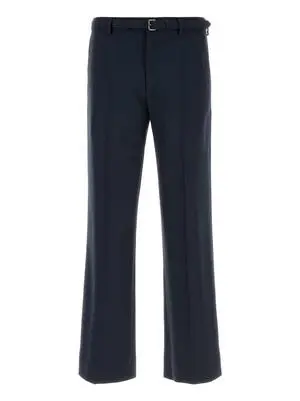 Dries Van Noten Wool Tailored Pants - Blue