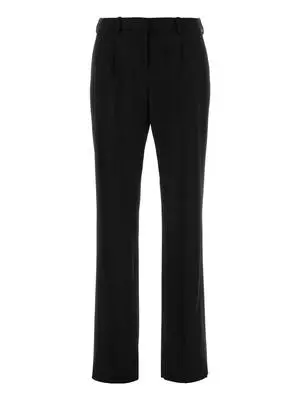 Balenciaga Stretch Wool Tailored Pants - Black