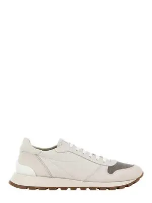BRUNELLO CUCINELLI Brunello Cucinelli Fabric And Suede Low-Top Sneakers