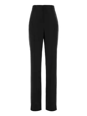 Saint Laurent Wool Tailored Trousers - Black