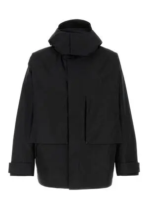 Herno Polyester Jacket With Hood - Black