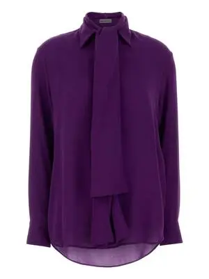 BALENCIAGA BALENCIAGA Silk Georgette Shirt With Tie Detail