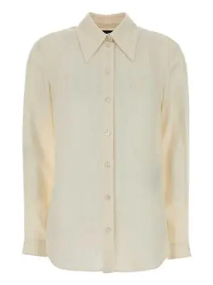 Gucci Silk Crepe Button-front Shirt - White