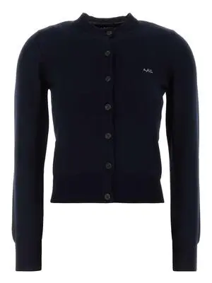 A.p.c. Wool-blend Cardigan - Blue