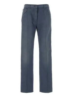 Prada Straight Leg Denim Jeans - Light Blue