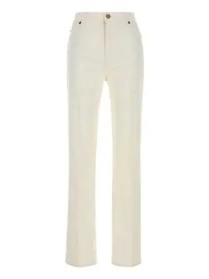 Balmain Inspired Denim Jeans - White