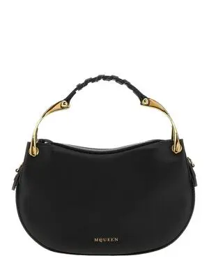 Alexander McQueen Leather Mini Wishbone Handbag - Black
