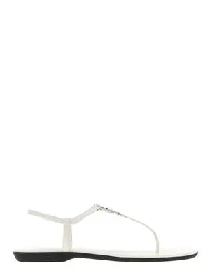 Gucci GUCCI Lambskin Leather Sandals With Horsebit Detail White