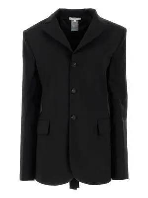 NENSI DOJAKA Single-breasted Stretch Wool Blazer - Black